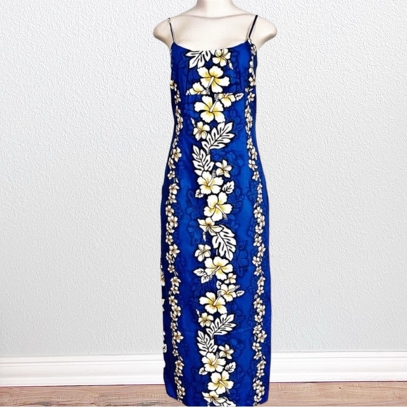 royal creations | Dresses | Royal Creations Hawaiian Aloha Blue Maxi ...